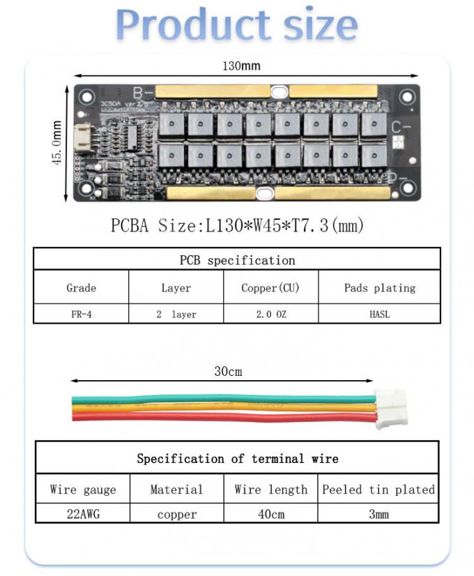 12.6V 3S 50A Active Balancer BMS For Ternary Lithium Battery Pack Home ...