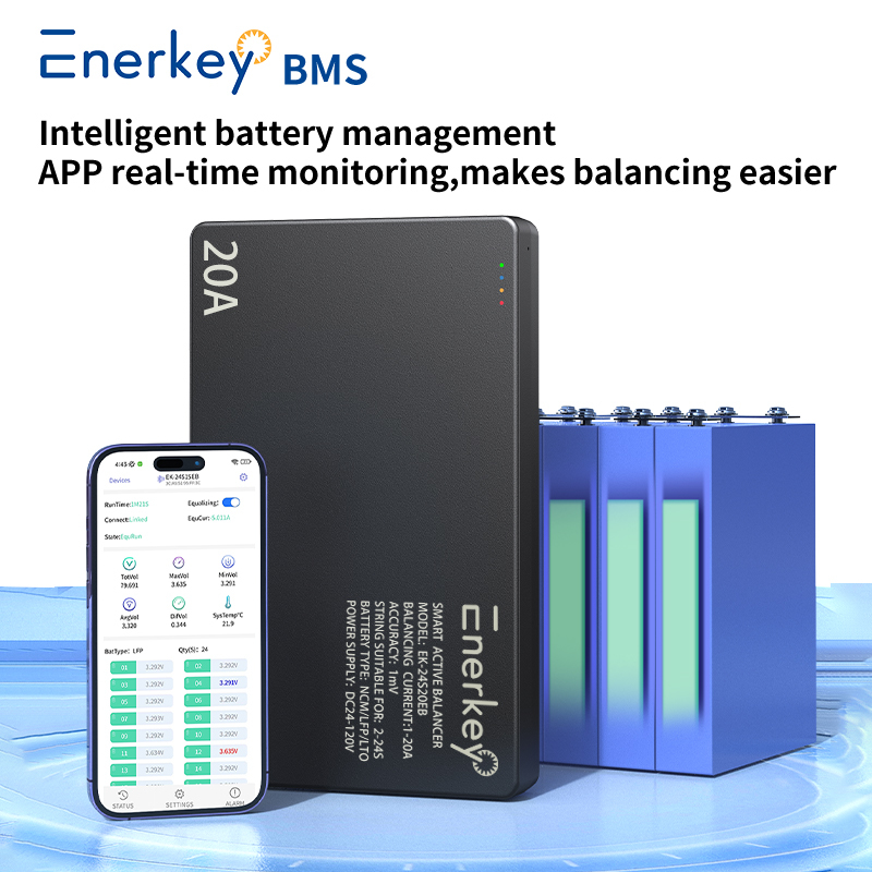 Enerkey Smart Bluetooth BMS Active Balance 20A Battery Management ...