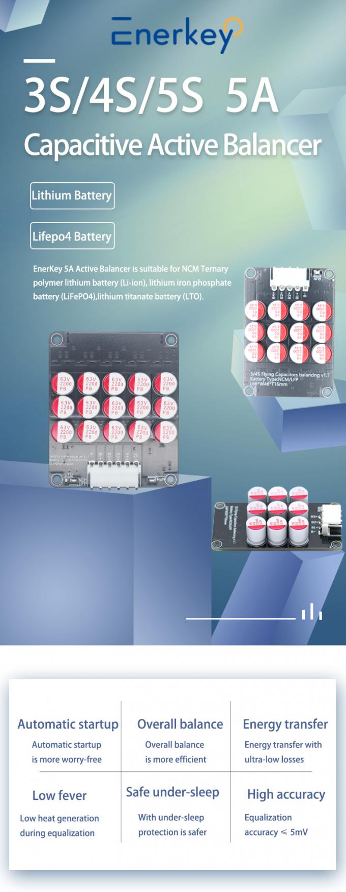 Enerkey 3S 4S 5A Active Balancer Battery Energy active equalization ...
