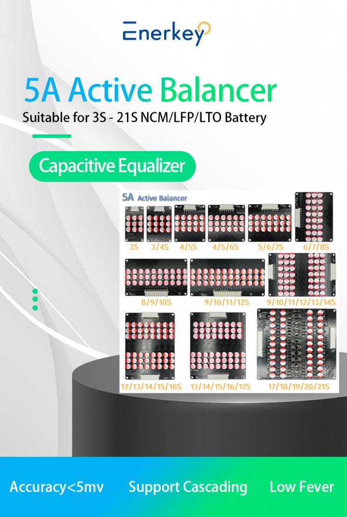 5A Active Balancer BMS 3S 4S 5S 6S 7S 8S 10S 12S Lifepo4 LTO Lithium Battery Equalizer